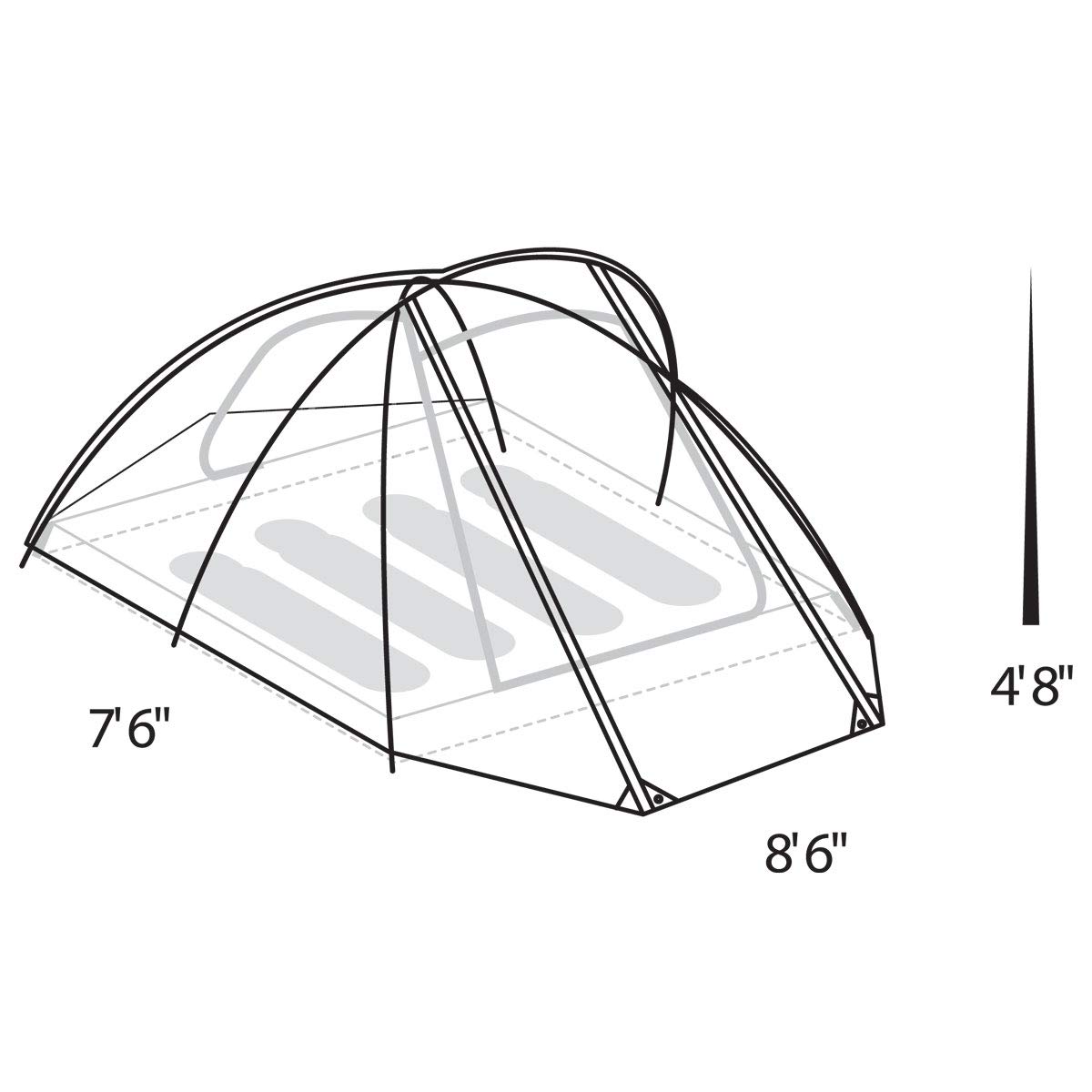 Eureka! Assault Outfitter 4 Person, 4 Season Backpacking Tent