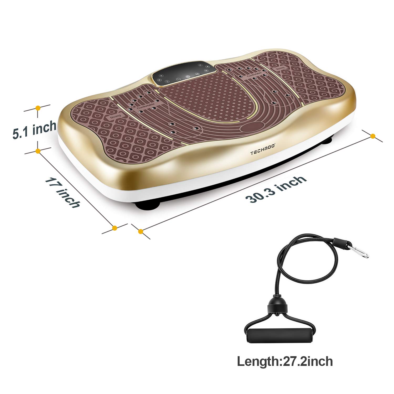 Fitness Vibration Power Plate Platform Whole Body Workout Exercise Machine Home Exercise Equipment W/Remote Control & Bands for Home Fitness Losing Weight Max User Weight 265lbs