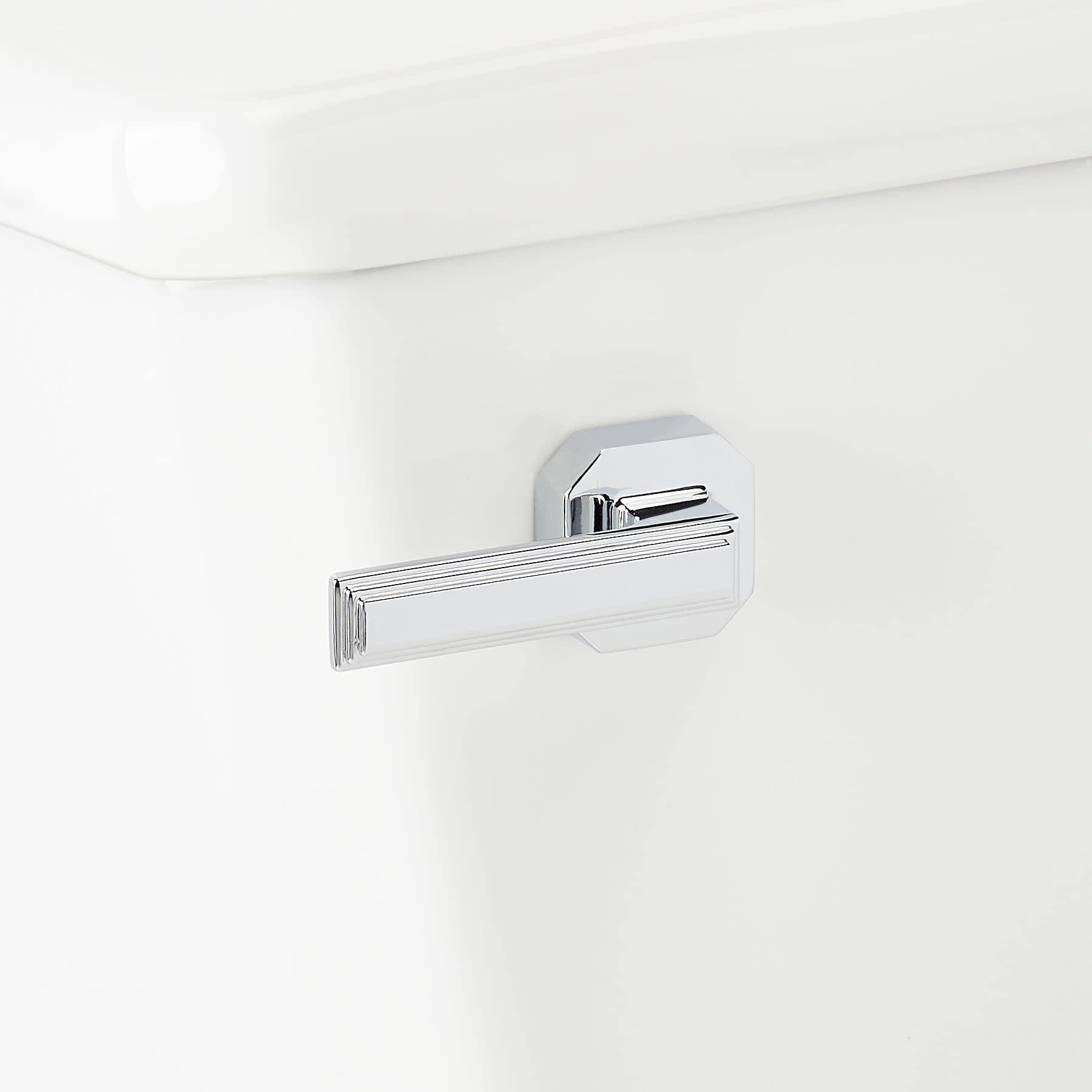 Signature Hardware 482473 Benbrook 1.28 GPF Two Piece Elongated Toilet - ADA Compliant, Bidet Seat Included - White/Chrome Lever
