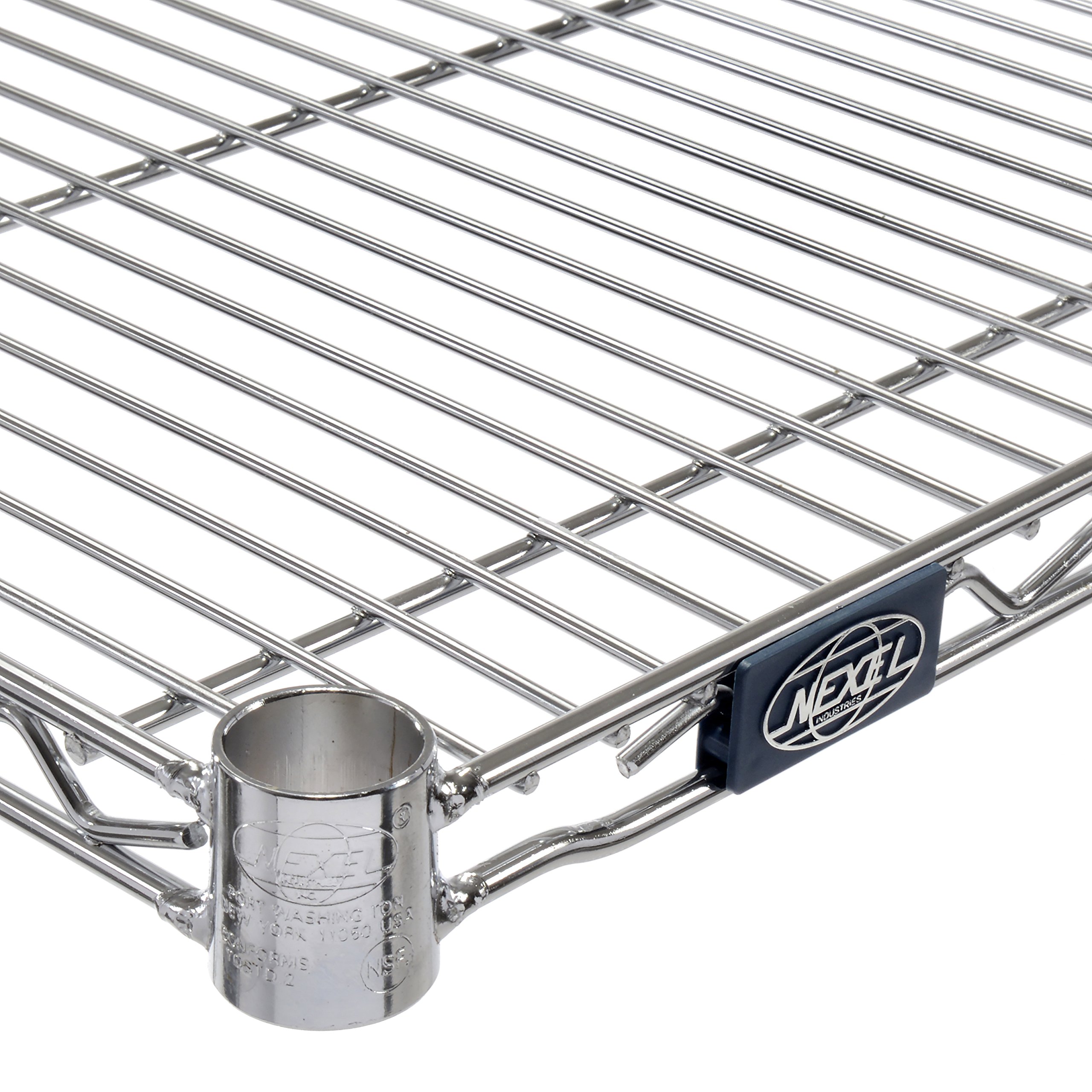 Nexel Additional Wire Shelf for Wire Shelving Units, 600-800 lb Capacity, 14"W x 36"L, Chrome Finish