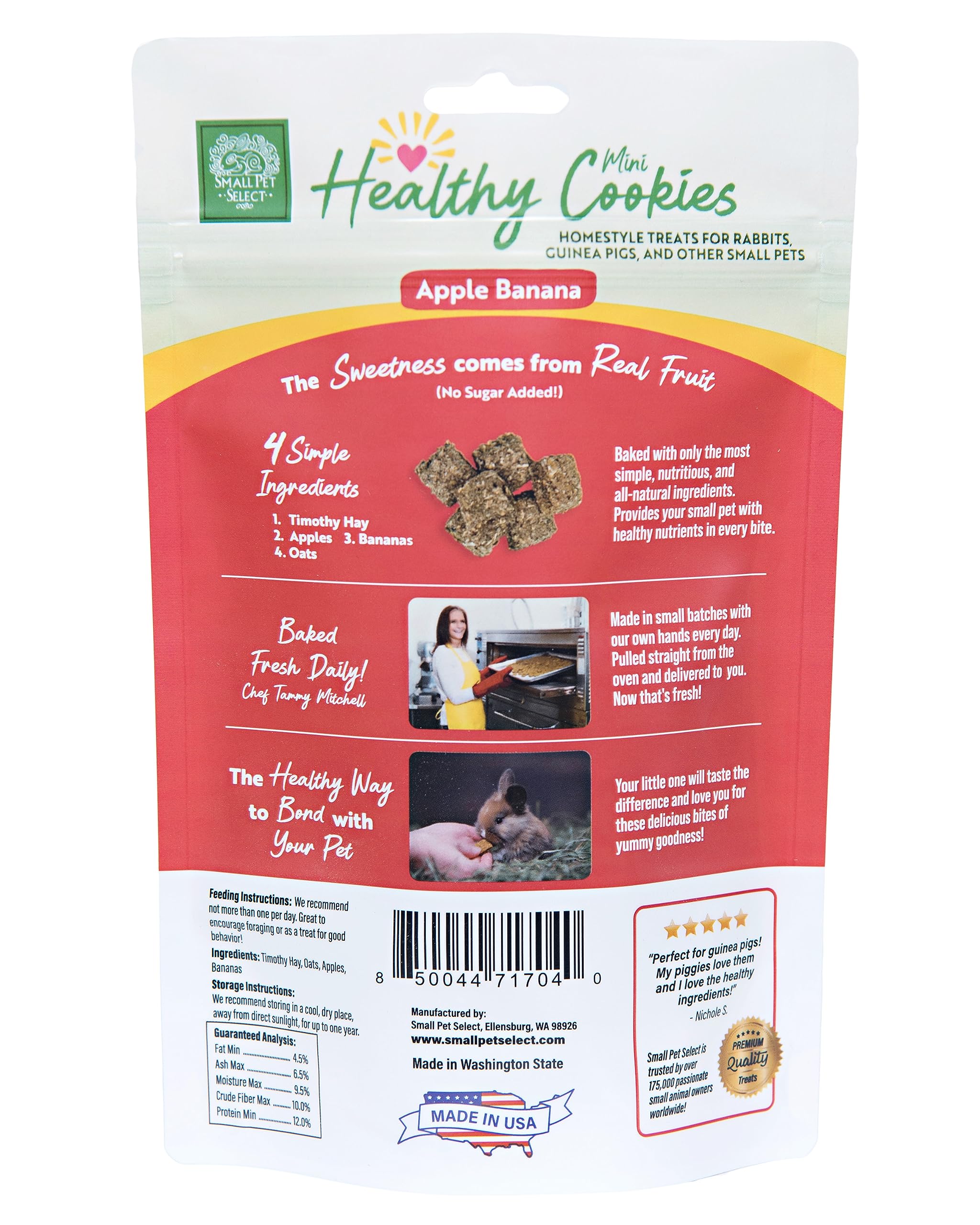 Small Pet Select Healthy Snackers Mini Cookies- Apple Banana, 2 oz