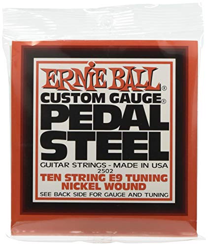 Ernie Ball Pedal Steel E9 Tuning Nickel Wound Guitar Strings, Gauge (P02502)
