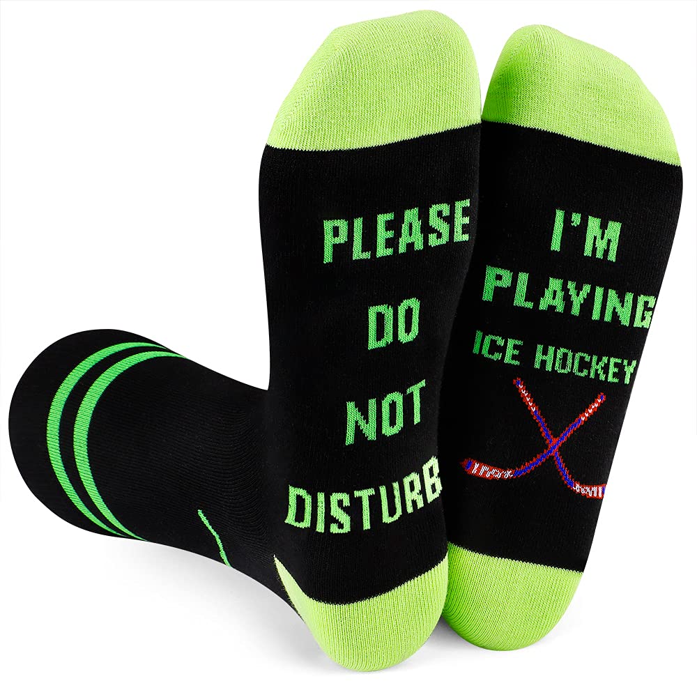 Gnpolo Funny Socks for Men Women Do Not Disturb I'M Playing Golf Baseball Football Gaming