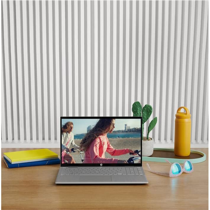 HP Pavilion x360 14-in 2-in-1 Laptop/Tablet with Intel i5-1235U, 8GB RAM - Silver Bundle with Elite Suite 18 Software + 1 Year Protection Warranty