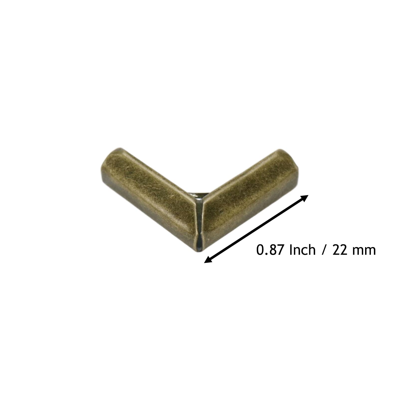 Mcredy Book Corners Corner Protector Decorative Edge Cover for Book Bronze Side Length 0.87"/22mm Set of 30