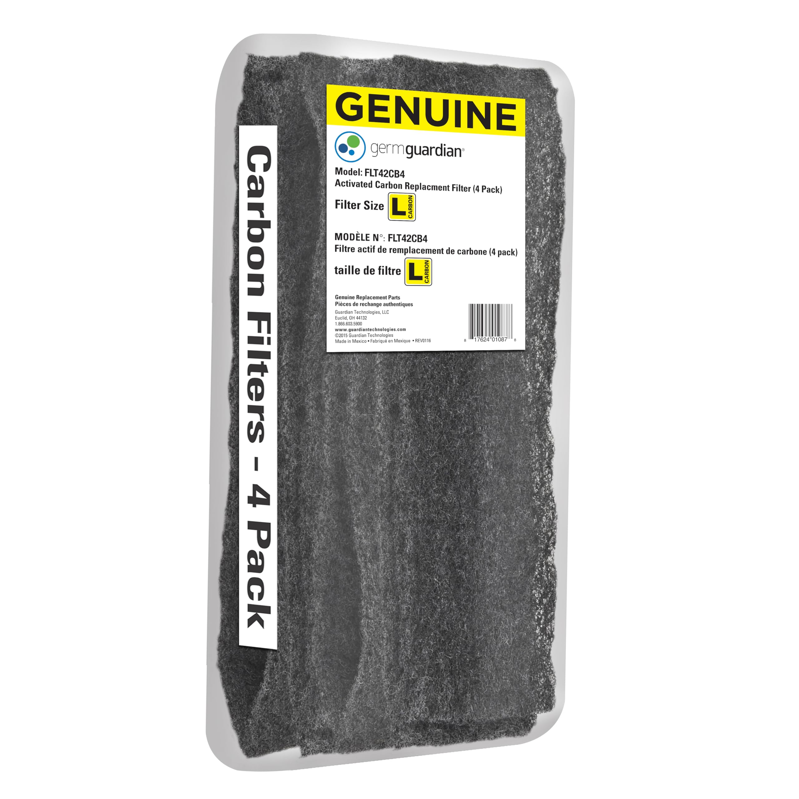 GermGuardian FLT42CB4 Genuine Carbon Filter Replacements for Germ Guadian AC4200W Air Purifier