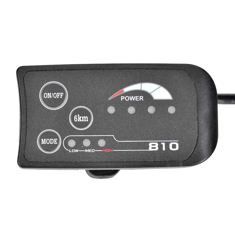 E Bike LED Display Controller LCD Display Panel Electric Bicycle 810 Ebike Scooter Brushless Motor Speed Controller Kit with 5 Wire Cable Control Panel