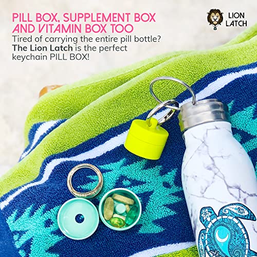 Lion Latch: As Seen on Shark Tank, Jewelry Box Case, Traveling Jewelry Holder Storage, Pill Box Keychain Container, Single - Grey