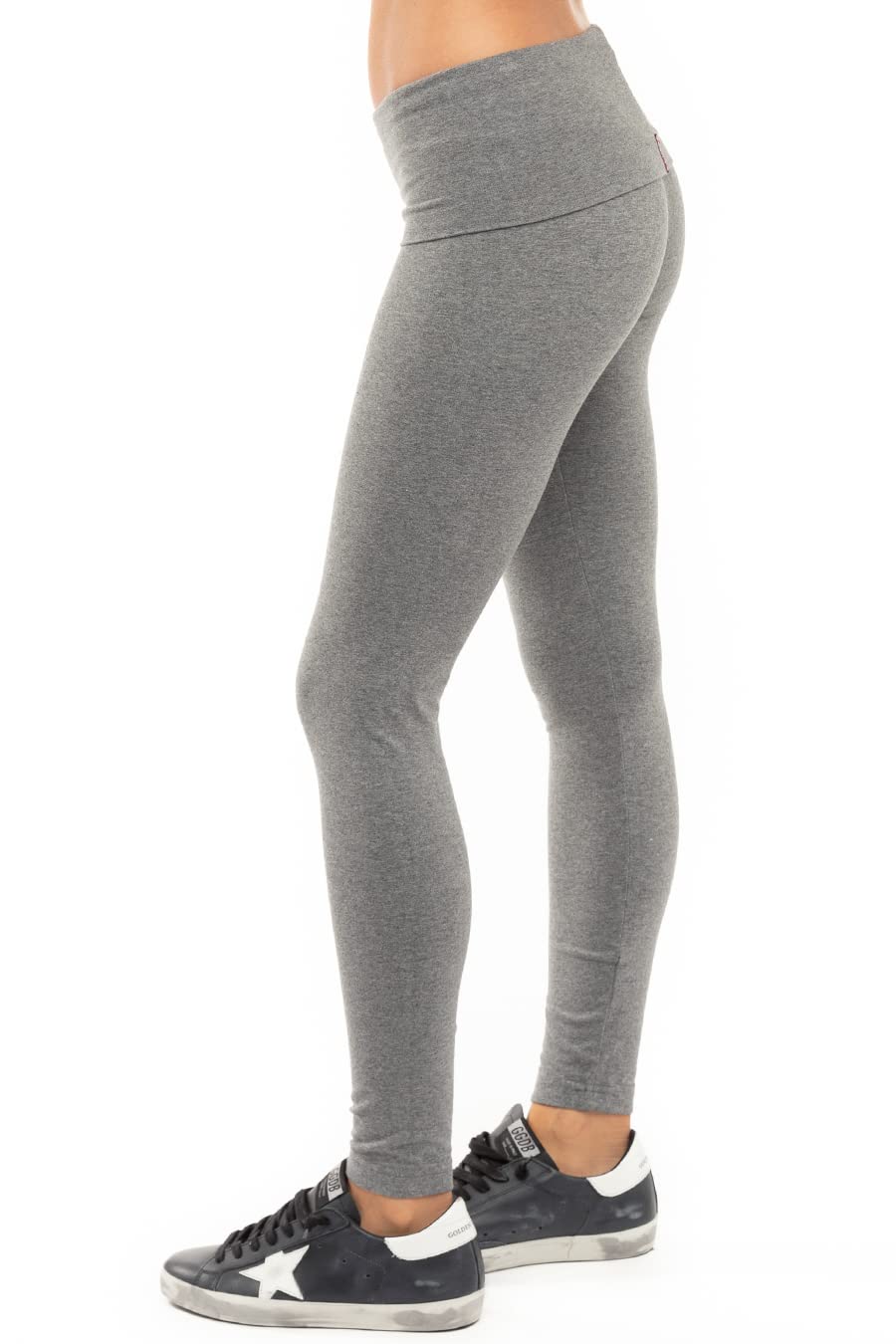 Hard Tail Women's Rolldown Ankle Legging Charcoal Heather Gray M