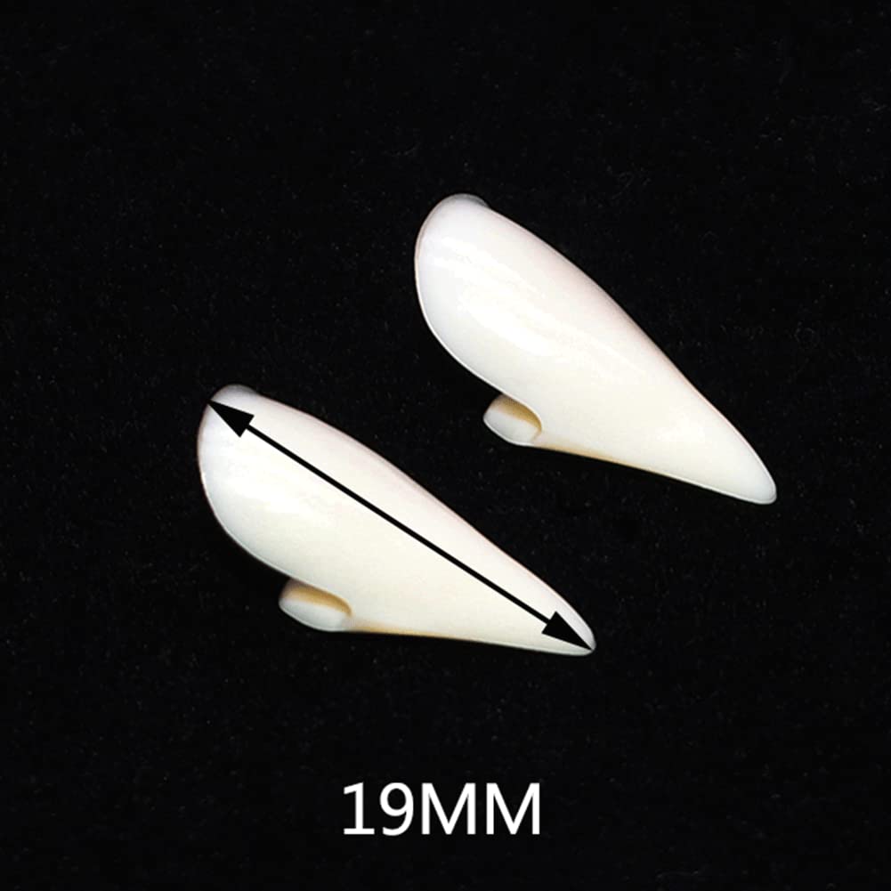 MDRTIRIM Horror Halloween Party Vampire Dentures Zombie Dentures Sharp Teeth Small Tiger Teeth Braces Role-Playing Makeup Costume Accessories Crystal Box With Witch Fake Fingernails.