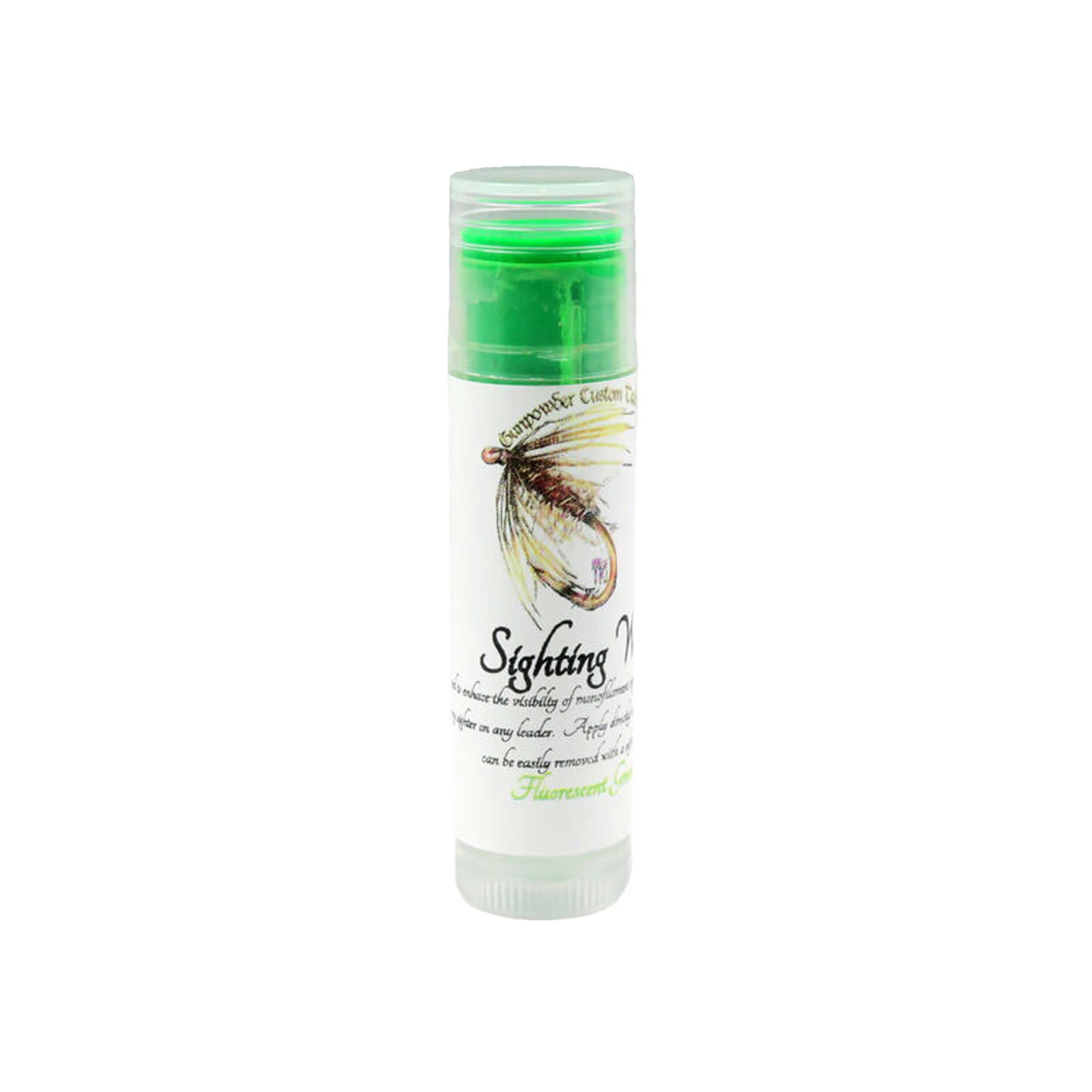 Hareline Gunpowder Custom Tackle Sighter Leader Wax- Flo. Green