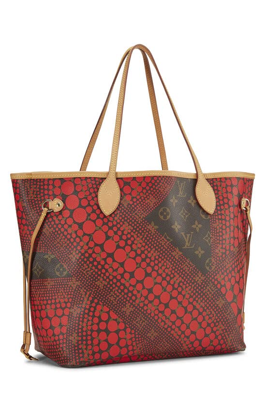 Louis Vuitton, Pre-Loved Yayoi Kusama x Red Monogram Dots Infinity Neverfull MM, Red