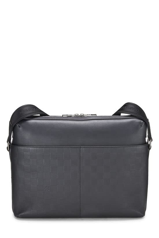 Louis Vuitton, Pre-Loved Black Damier Infini Calypso MM, Black