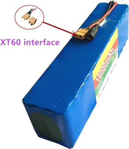 EsaSaM 48V 14Ah Electric Bicycle Lithium Battery Pack, 18650 with XT60 Connector+54.6V 2A Charger,for 200-750W Ebike Electric Bicycle Scooter,T