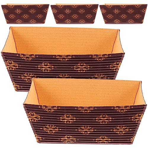 UPKOCH 25pcs Corrugated Cake Tray Kraft Wrapping Paper Mini Loaf Pan Christmas Wrapping Paper Pumpkin Bread Christmas Loaf Boxes Bread Pans for Homemade Bread Oil-proof Paper Cups Paper