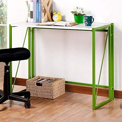 LIRUXUN Creative Folding Desk, Stylish Learning Computer Desk Home Desk Writing Desk Long, Green