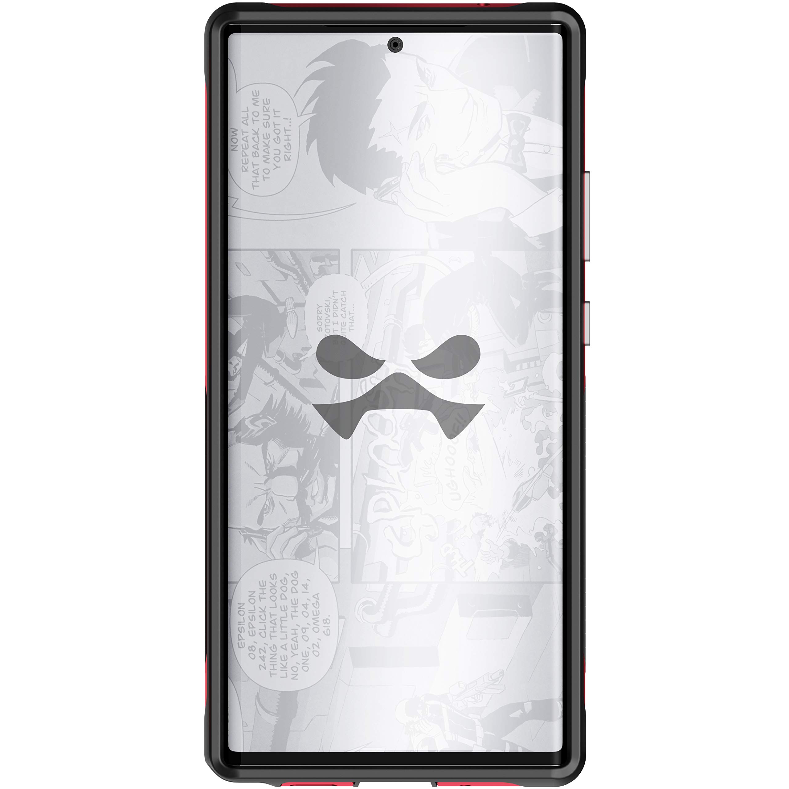 Ghostek Atomic Slim Note 20 Ultra Case Clear with Red Military Grade Aluminum Bumper Heavy Duty Protection with Rugged Shockproof Design Protective Cover 2020 Galaxy Note20 Ultra 5G (6.9 Inch) - (Red)