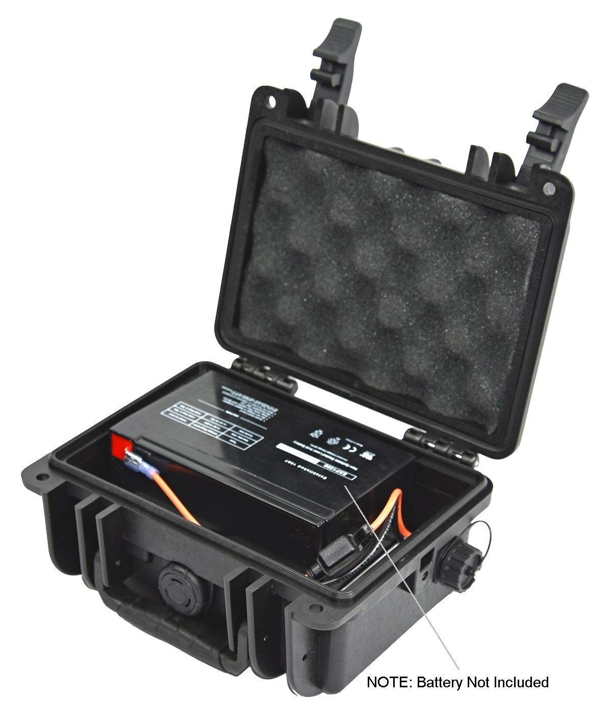 Elephant B095S2 Kayak Battery Box Waterproof Battery Enclosure for Powering GPS, Fish Finders, Led Lights, Aerator Pump (2 Pin Single)