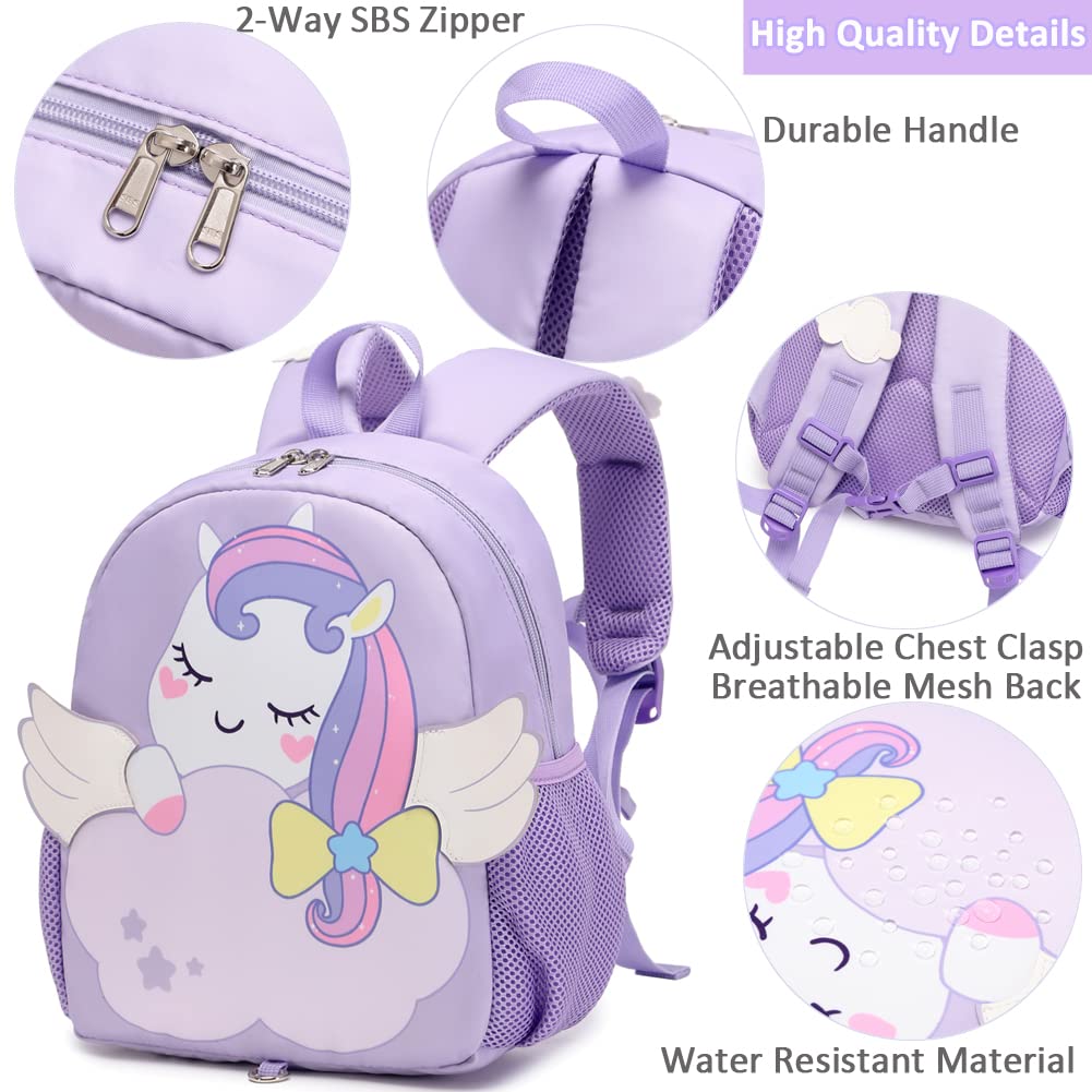 Meisohua Little Girls Backpack Water Resistant Toddler Backpack with Leash Mini Harness Backpack for Girls Children Preschool Backpack