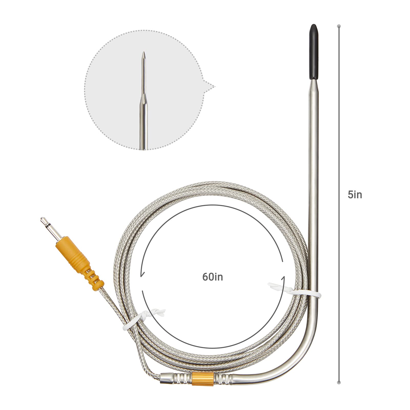 Inkbird Replacement Colored Probe 4-Pack Kit Only Compatible with IBT-4XS/IBT-6XS Meat Thermometer, Ultra Accurate & Fast Up to 572°F/300°C (Only for IBT-4XS/IBT-6XS Thermometer)