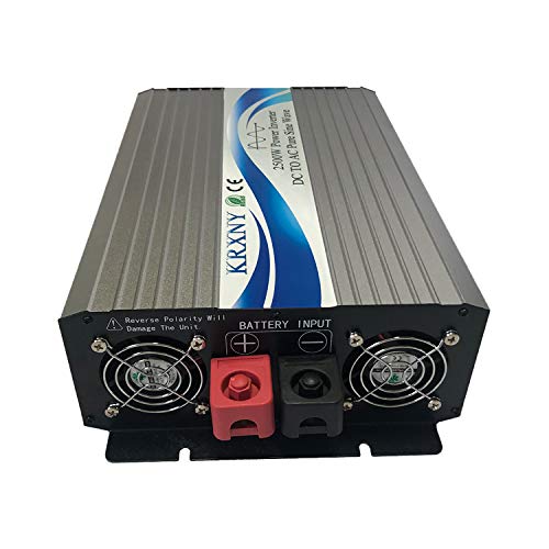 KRXNY 2500W Off Grid Pure Sine Wave Solar Power Inverter 48V DC to 110V 120V AC Converter 60HZ with LCD Display