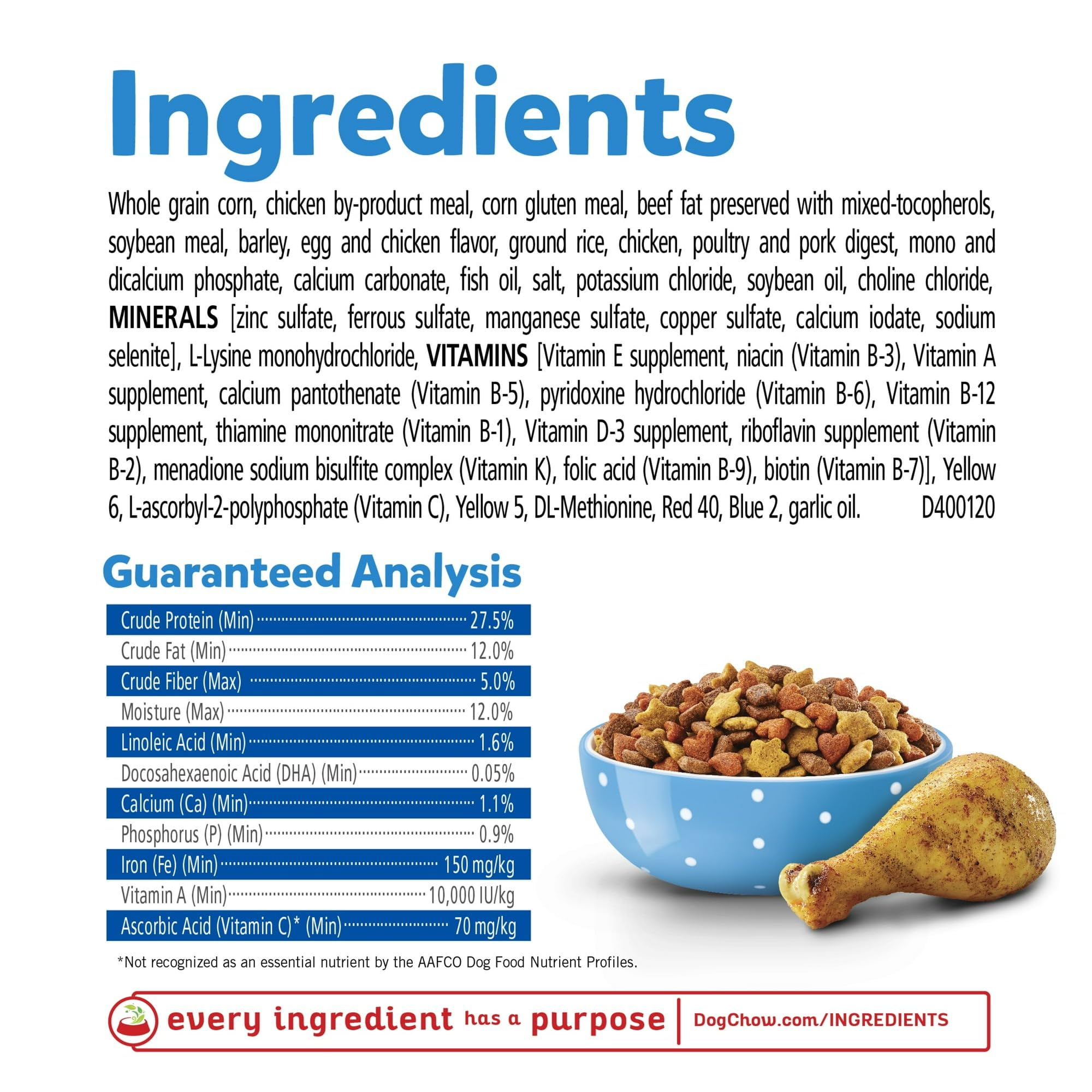REUSSIR Complete Dry Dog Food, High Protein with Farm-Raised Real Chicken, 15 Lb Bag, 100% Complete & Balanced Diet