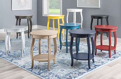 Powell Navy Blue Shapely Legs and Shelf Phipps Round Side Table
