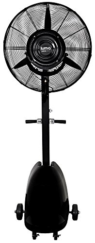 Luma Comfort MF26B High Power Misting Fan – All Metal 26” with 1000 Sq Ft Cooling & 5 Gal Tank