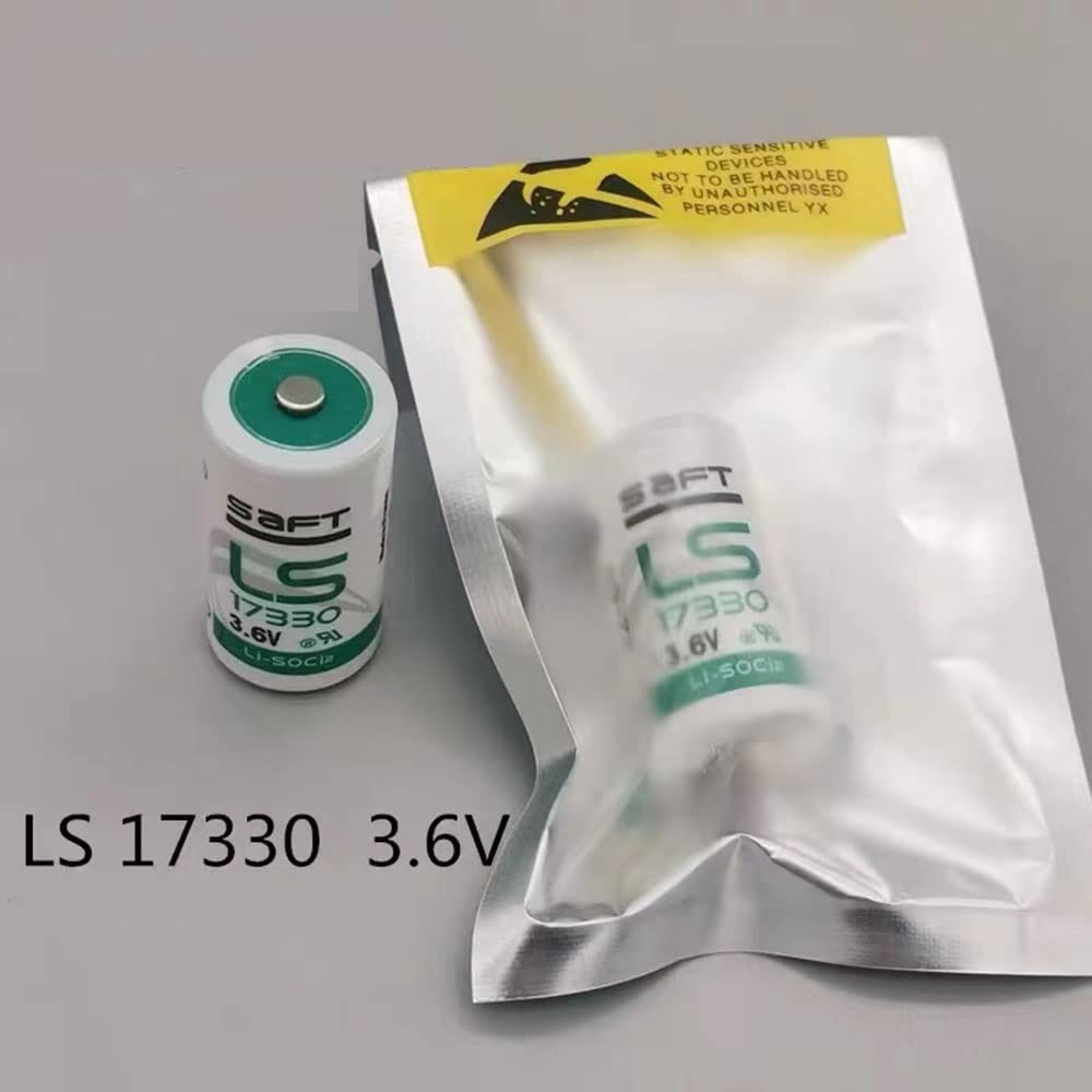 HUHAO (2-Pack) 3.6V 2100mAh 2/3A LS17330 Lithium Thionyl Chloride (Li-SOCl2) Battery Primary LS 17330 2/3 A Size for SAFT Invisible Fencing,Smart Utility Metering, Emergency Backup
