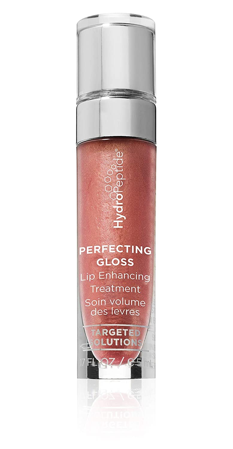 HydroPeptide Perfecting Gloss Lip Enhancing Treatment, Long-Lasting Volume and Hydration, Nude Pearl, 0.17 Ounce