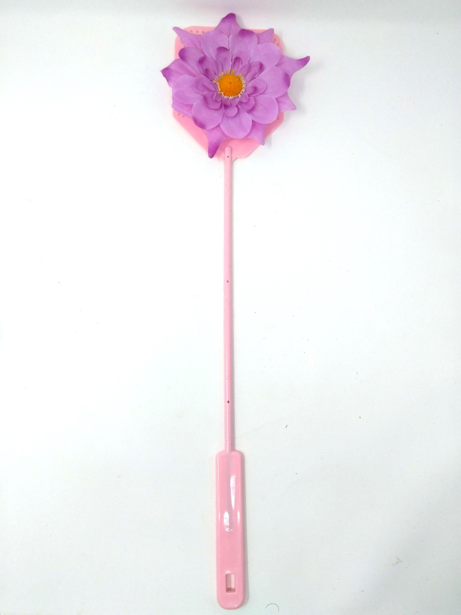 Toy Spring Summer Plastic Fly Swatters with Flower Embellishments Daisy PINK