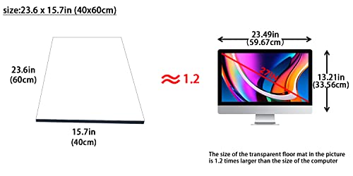 MM MELISEN Clear Plastic Nightstand Protector, Square Bedside Table Covers, End Side Table Pad, Coffee Table Cover Mat, Can Be Trimmed to Fit Irregular Occasion (15.7 X 23.6in/40 X 60cm)