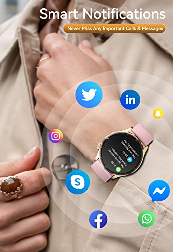 KELEEL Smart Watch (Answer/Make Call) 1.32" Fitness Tracker Smartwatch for Women Men with Heart Rate Monitor Pedometer Sleep Tracker 70 Sports Modes Activity Tracker for iPhone Android