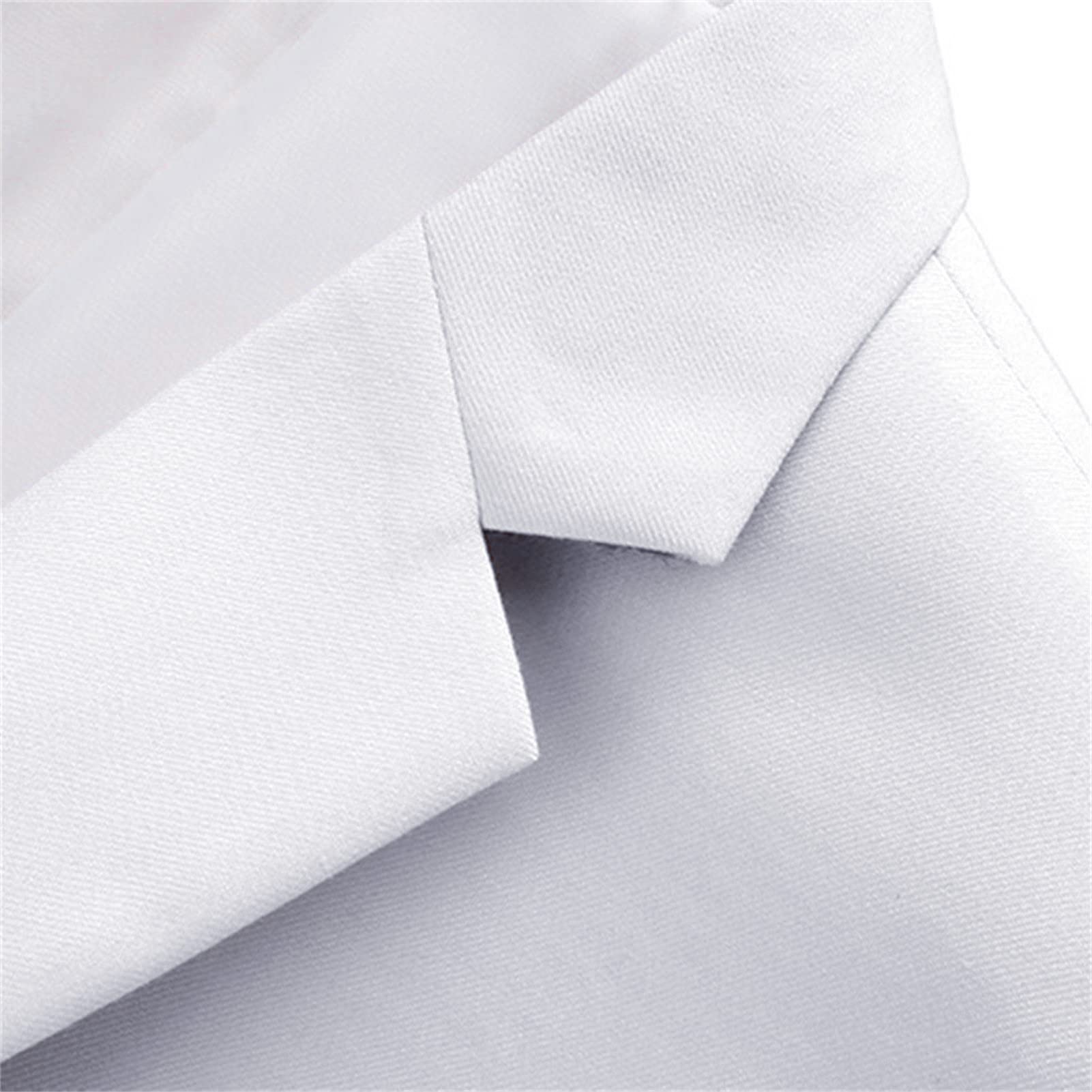 Men's Slim Fit Double Breasted Jacket Slim Fit Business Daily Prom Blazer Peak Lapel Groom Wedding Party Suit Coat (White 2,X-Large)