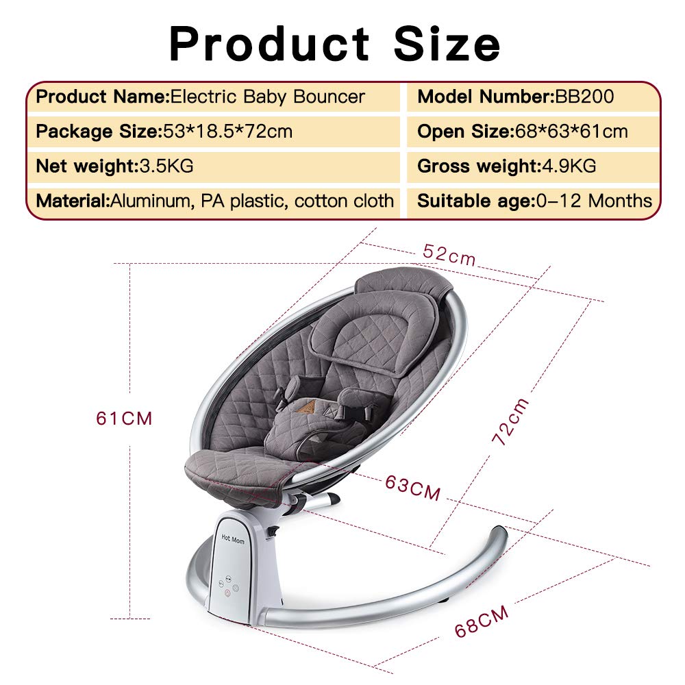 Hot Mom Luxury 360 Degree Rotation Baby Stroller and Electric Baby Swing