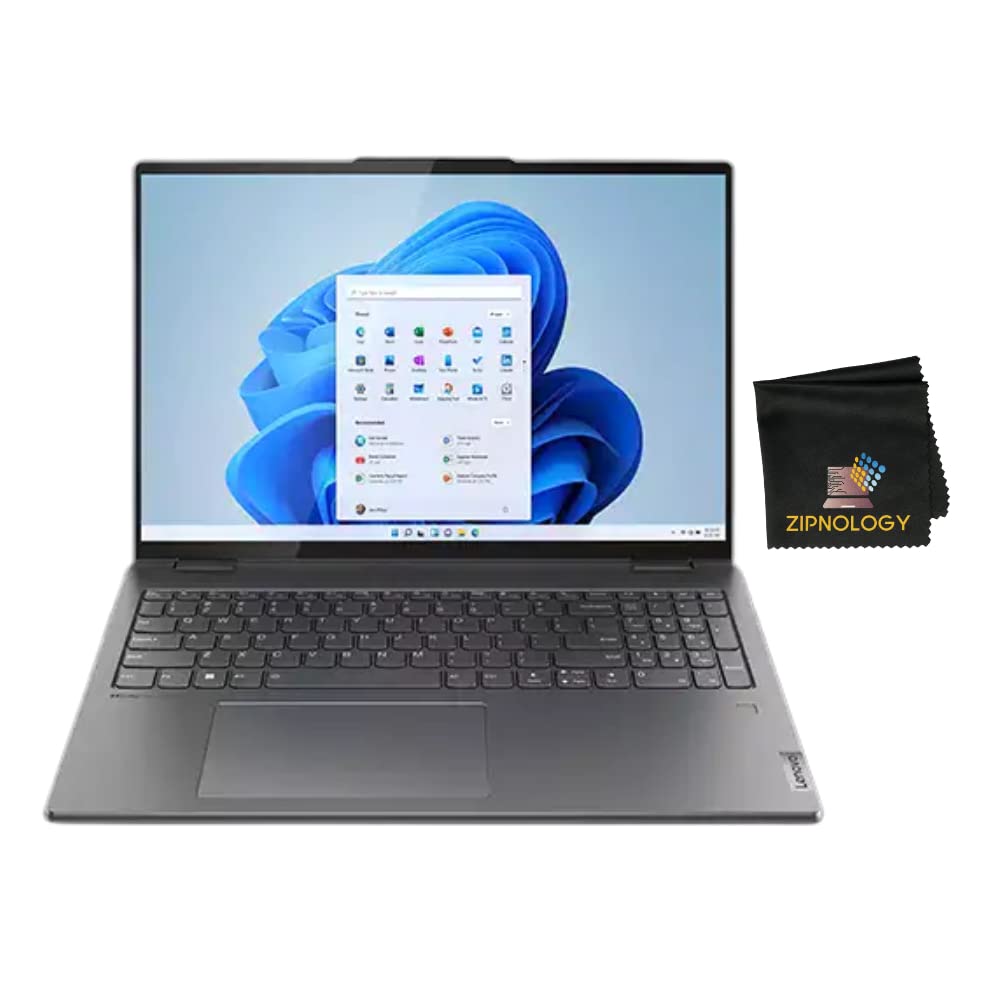 Lenovo Yoga 7i 16'' 2-in-1 Laptop 16" 2.5K IPS Touchscreen 400 nits, 12th Gen Intel 12-Core i7-1260P 16GB RAM 1TB SSD Iris Xe Graphics, Fingerprint, Thunderbolt, Windows11 Home +Zipnology Cloth -New