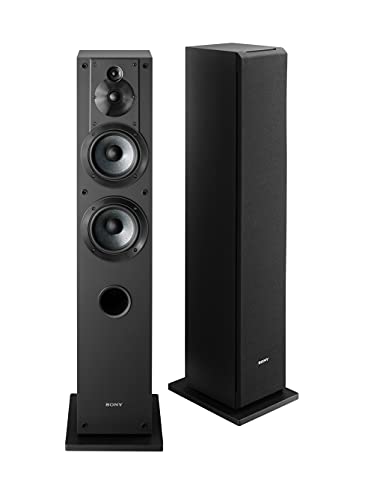 Sony STRDH590 5.2 Channel Surround Sound Home Theater Receiver: 4K HDR AV Receiver with Bluetooth,Black & SSCS3 3-Way Floor-Standing Speaker (Single) - Black & SACS9 10-Inch Active Subwoofer,Black