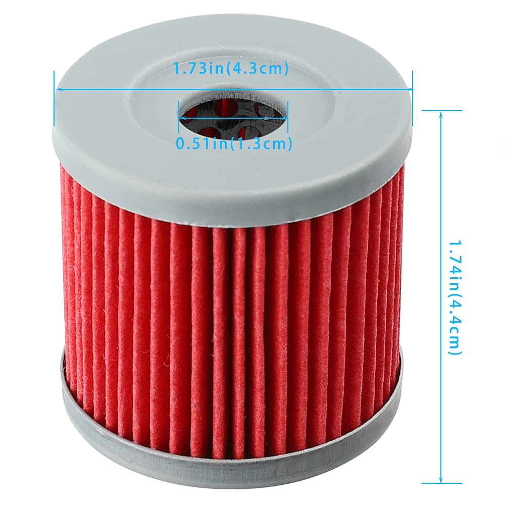 GoMyself HF139 Oil Filter Replacement for Suzuki DRZ400E DRZ400S DRZ400SM Kawasaki KFX400 KFX 400 Artic Cat DVX400 DVX 400 Replace for 139, 4 Pack