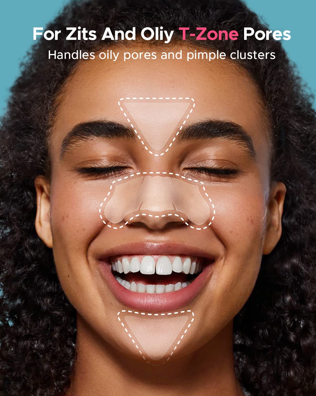LitBear T-Zone Patch (2 Size 30 Patches), XL Hydrocolloid Patch for Nose Forehead Chin Oily Pore, Pimple, Zit, Hydrocolloid Nose Strips to Absorb Acne Gunk Overnight, with Tea Tree & Calendula Oil