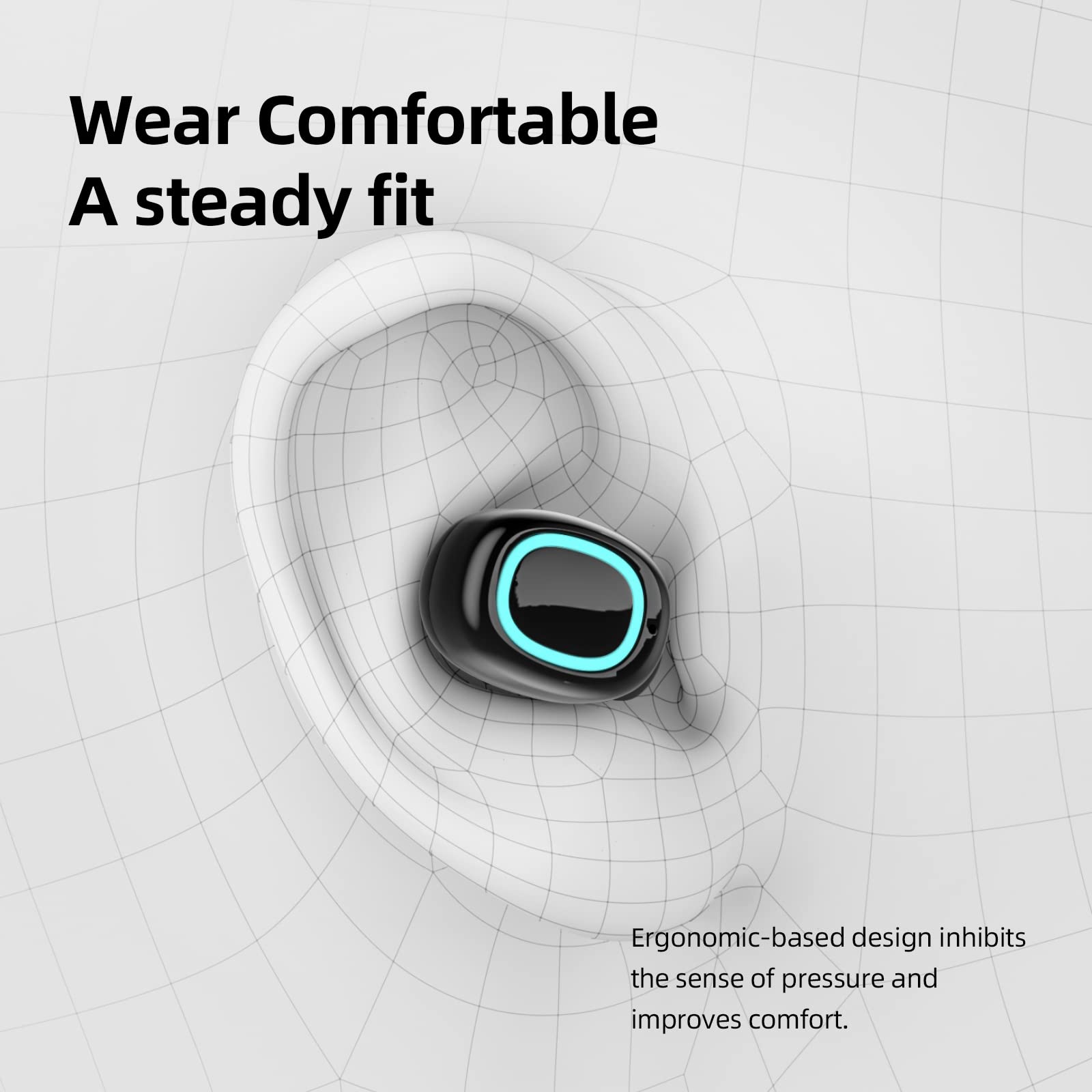 Earbuds Wireless Bluetooth,50Hrs Playtime, with Built in Noise Cancellation Mic with Charging Case, Headphones with 5.3 Stereo Sound, Waterproof Ear Buds for iPhone and Android