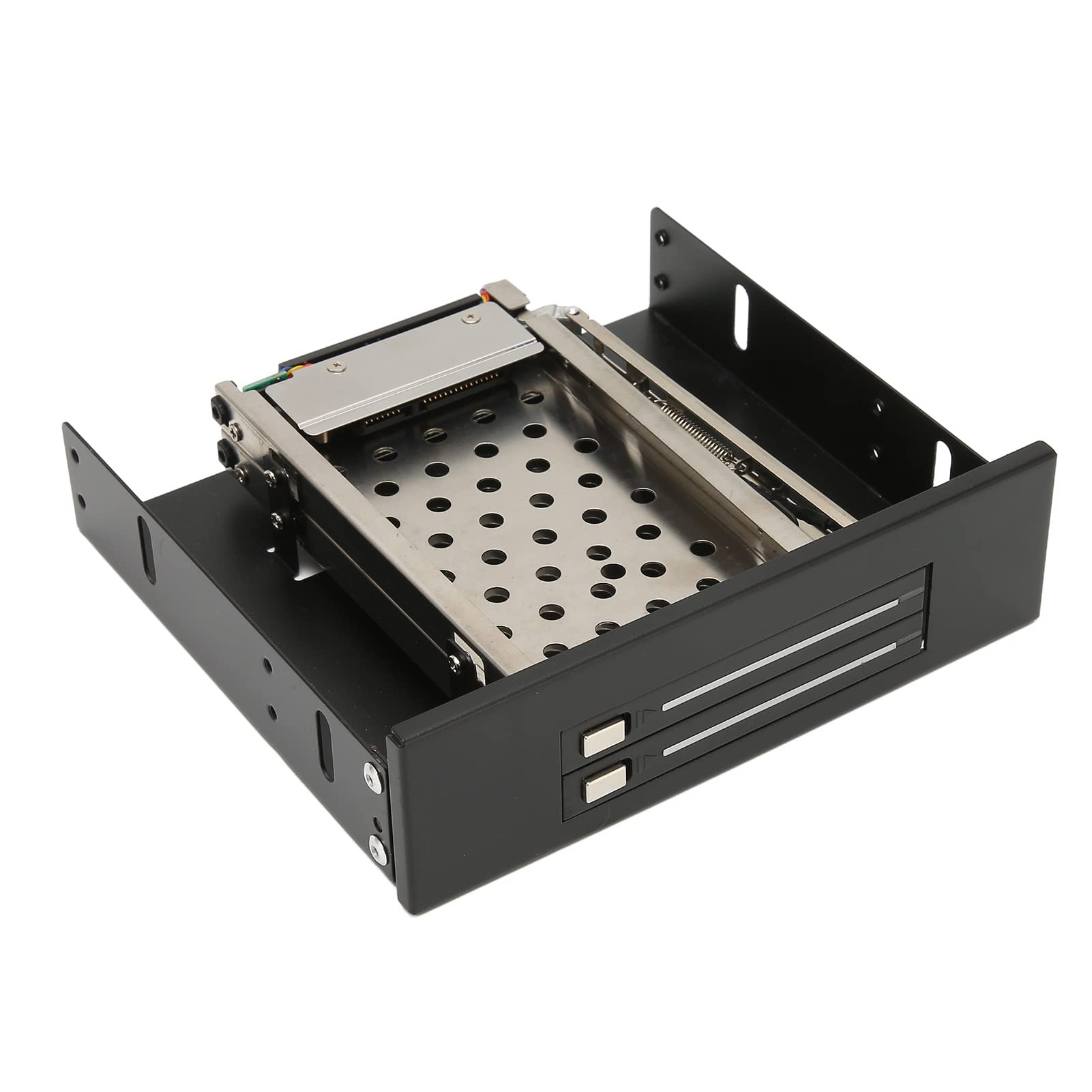 Internal HDD Enclosure, Dual Bay II Interface Internal Hard Drive Tray 7mm to 9.5mm Hard Drive Thickness HDD Mobile Rack Cage for 2.5 Inch SDD, HDD