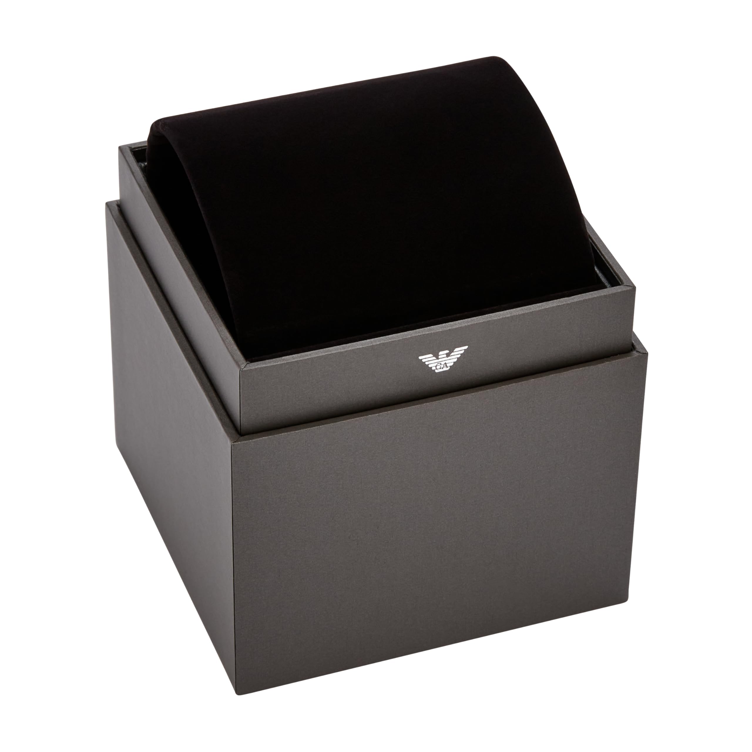 Emporio Armani Men's Three-Hand Silver and Brown Leather Band Watch (Model: AR11173)