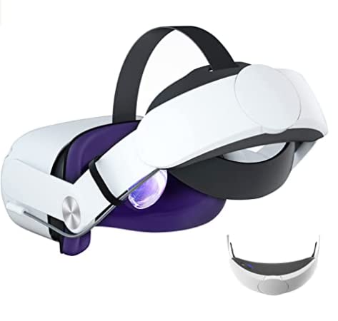 Head Strap for Oculus/Meta Quest 2,10000mAh Battery Pack,Adjustable Elite Strap Accessories for Enhanced Comfort and Playtime in VR,Lightweight & Portable