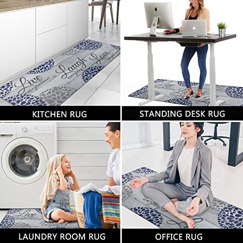 Homcomoda Kitchen Rugs Sets of 2 Non Slip Kitchen Mats for Floor Waterproof Kitchen Rugs and Mats Anti-Fatigue Standing Mats for Kitchen Work Station Sink Laundry.