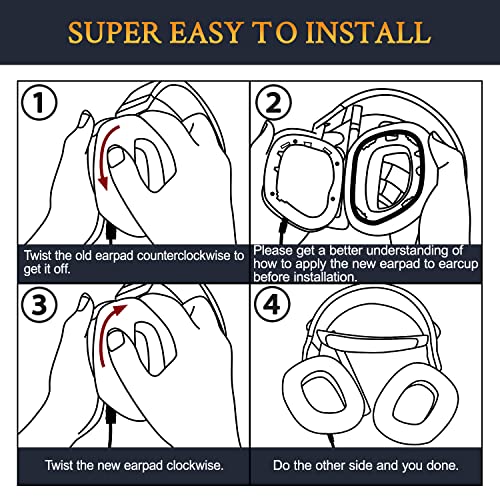 SOULWIT Cooling-Gel Earpads Replacement for Corsair HS80 RGB USB Wired/HS 80 RGB Wireless Gaming Headsets, Ear Pads Cushions with High-Density Noise Isolation Foam