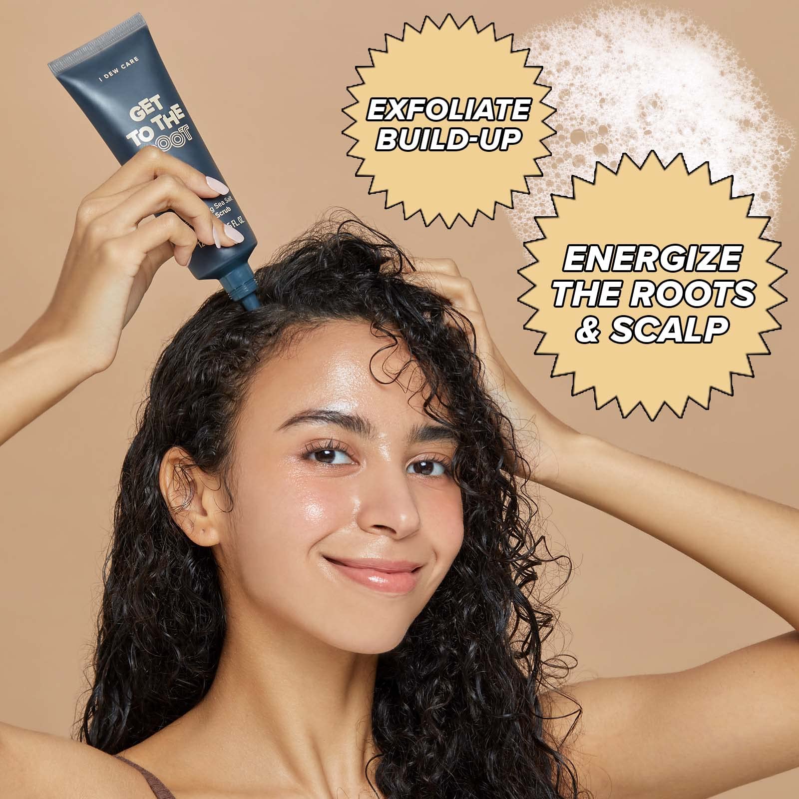 I DEW CARE Get To The Root Exfoliating Sea Salt Scalp Scrub + Tap Secret Mattifying Dry Shampoo Powder Bundle