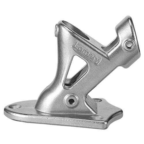 LOMETY Stainless Steel Heavy Duty Flag Pole Holder,Wall Mount House & Estate Flag Pole Bracket, Flag Pole mounting Bracket 2 Positions for 1“ Flag Pole (Silver)