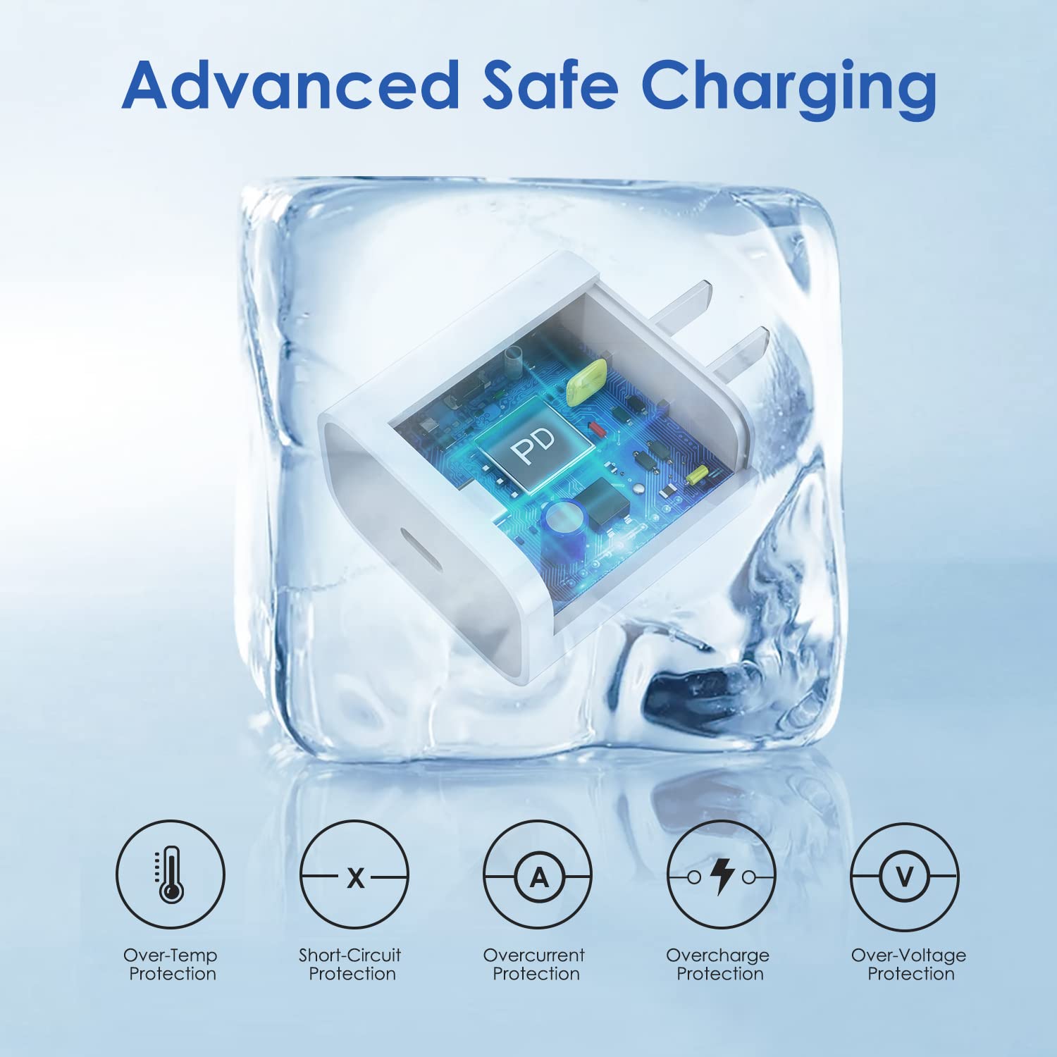 iPhone Charger for iPhone 14 13 12 11 Pro Max Mini X XS Max XR 8 Plus, iPad Pro Air Mini, 6.6FT USB C to Lightning Cable, 20W USB C Charging Plug Block Apple MFi Certified, Fast Power Adapter, 2 Pack