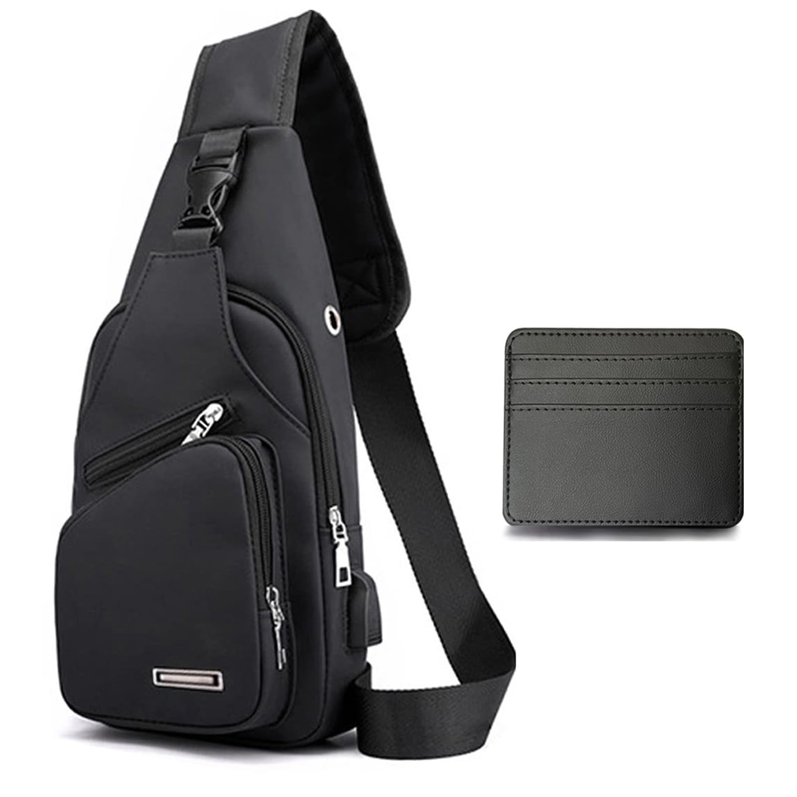 HERTL Waterproof Sling Bag With Card Bag Crossbody Bags for Women Trendy Crossbody Backpack for Men Women Sling Backpack Crossbody Sports Bag
