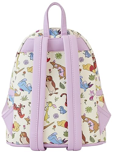 Loungefly Disney Mini Backpack Winnie the Pooh Eeyore Friends AOP Shoulder Bag